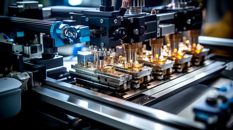 The CNC Milling Machine Finishing Cutting the Injection Mold Parts with ...