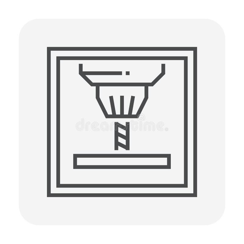 Cnc milling icon stock vector. Illustration of engineer - 169096268