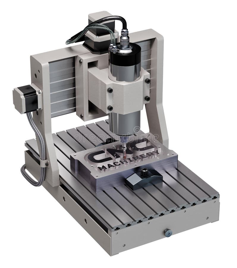 CNC milling machine head stock vector. Illustration of machine - 193251959