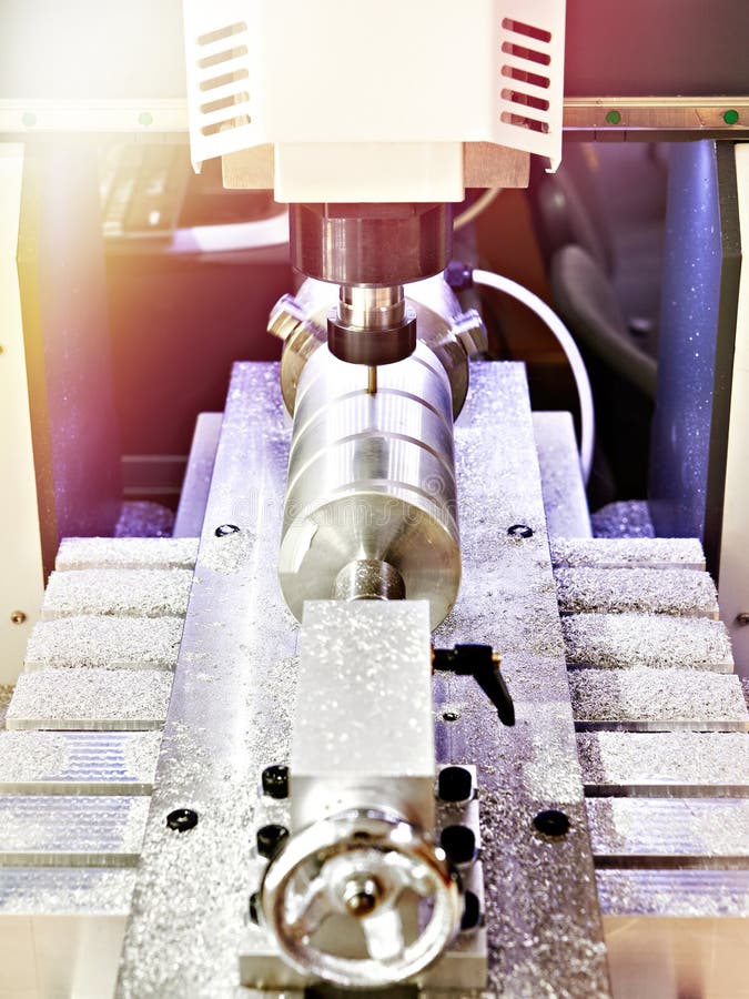 CNC milling machine stock image. Image of accuracy, workpiece - 273223349