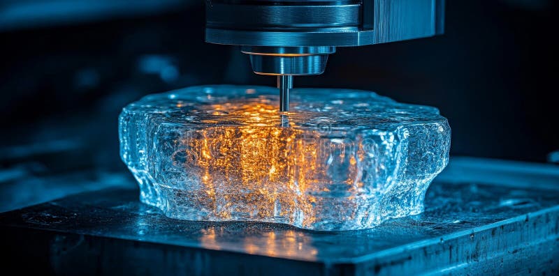 A CNC Milling Machine for Metalworking, Featuring Modern Technology for ...