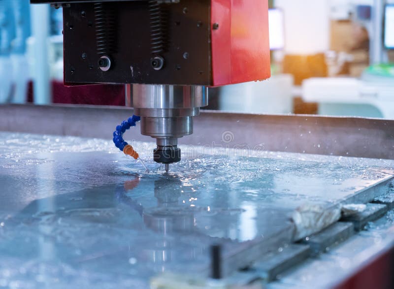 CNC Milling Machine Milling Heads Stock Image - Image of head, drilling ...