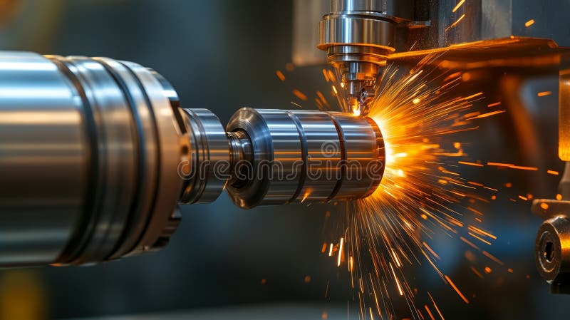 CNC Milling Machine in Operation High-Precision Metalworking with ...