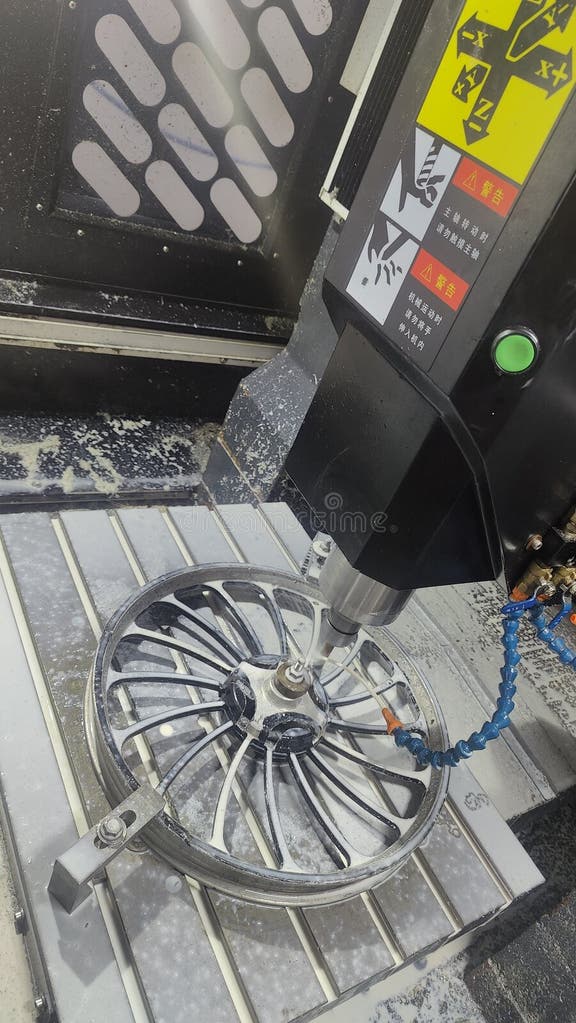 CNC Milling Machine Operation VMC Stock Photo - Image of machine ...