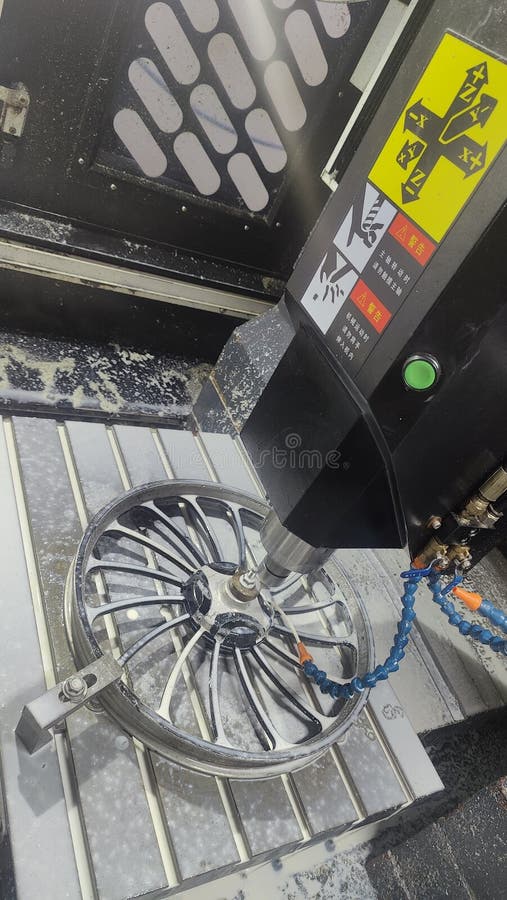 CNC Milling Machine Operation VMC Stock Image - Image of operation ...