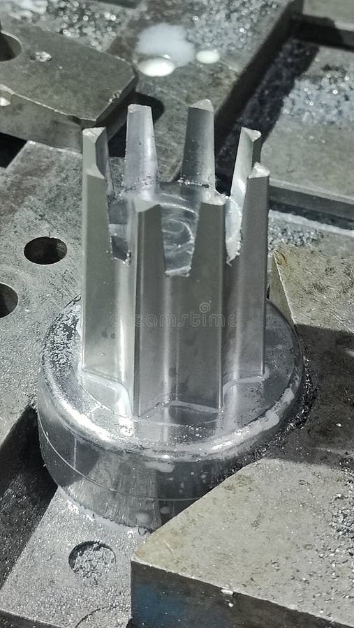 CNC Milling Machine Operation VMC Stock Image - Image of machine ...