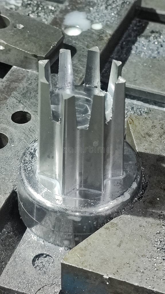 CNC Milling Machine Operation VMC Stock Image - Image of machine ...