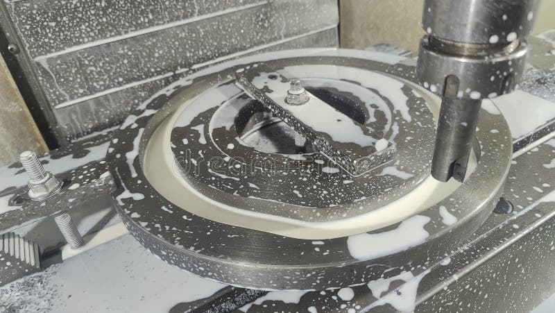 CNC Milling Machine Operation VMC Stock Photo - Image of operation ...