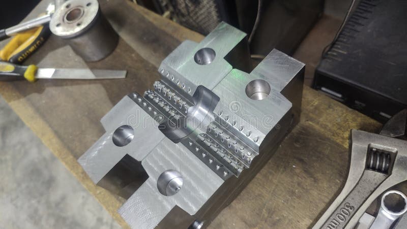 CNC Milling Machine Operation VMC Stock Photo - Image of operation ...