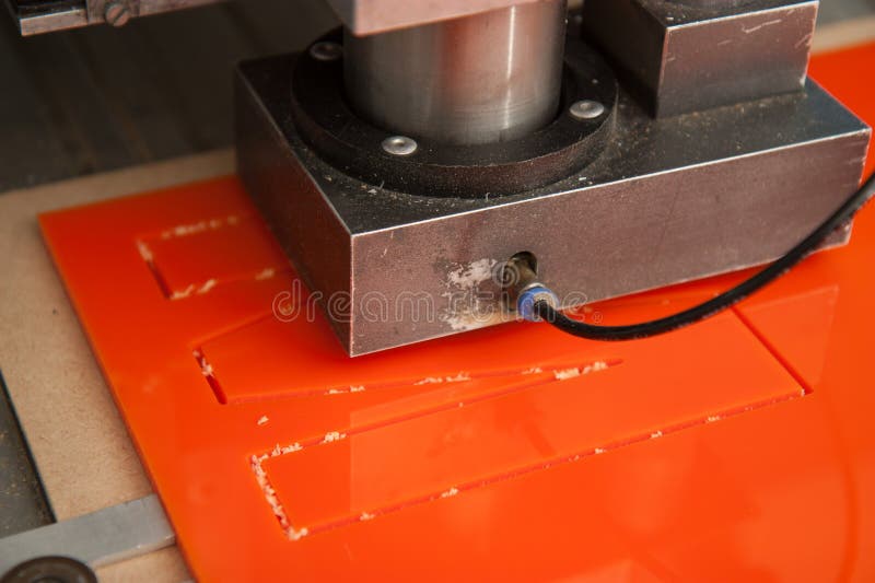 CNC Milling Machine Plastic Stock Image - Image of machining, machinery ...
