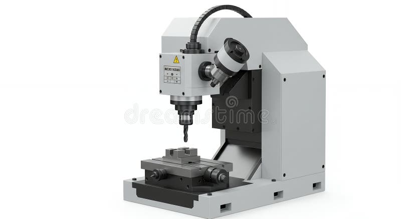 AI-Generated Micro Milling Machine Stock Illustration - Illustration of ...