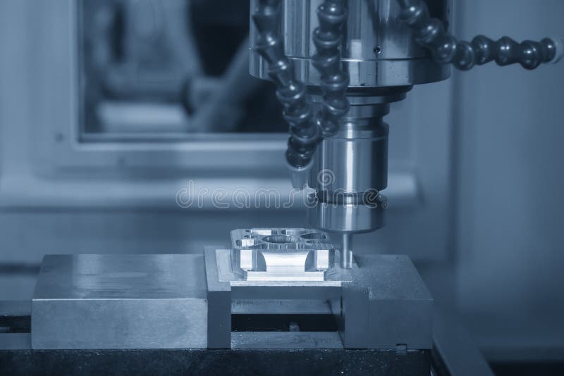 The CNC Milling Machine Rough Cutting the Injection Mold Parts by Solid ...