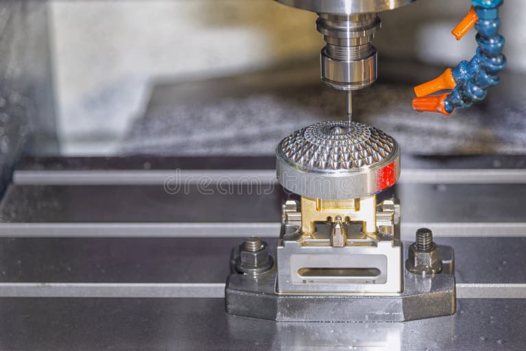 CNC Milling Operation on the Sample Work Pieces Stock Photo - Image of ...