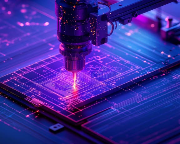 CNC Milling Precision Workstation Carving Complex Designs, Blue ...