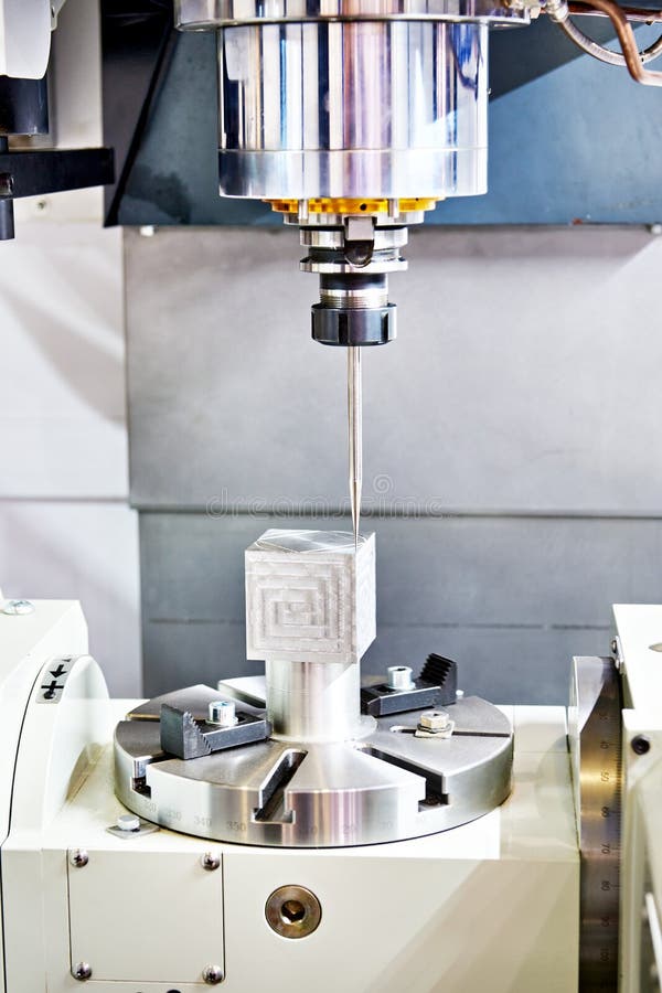 CNC Milling Stylus and Metal Part Stock Photo - Image of control, laser ...