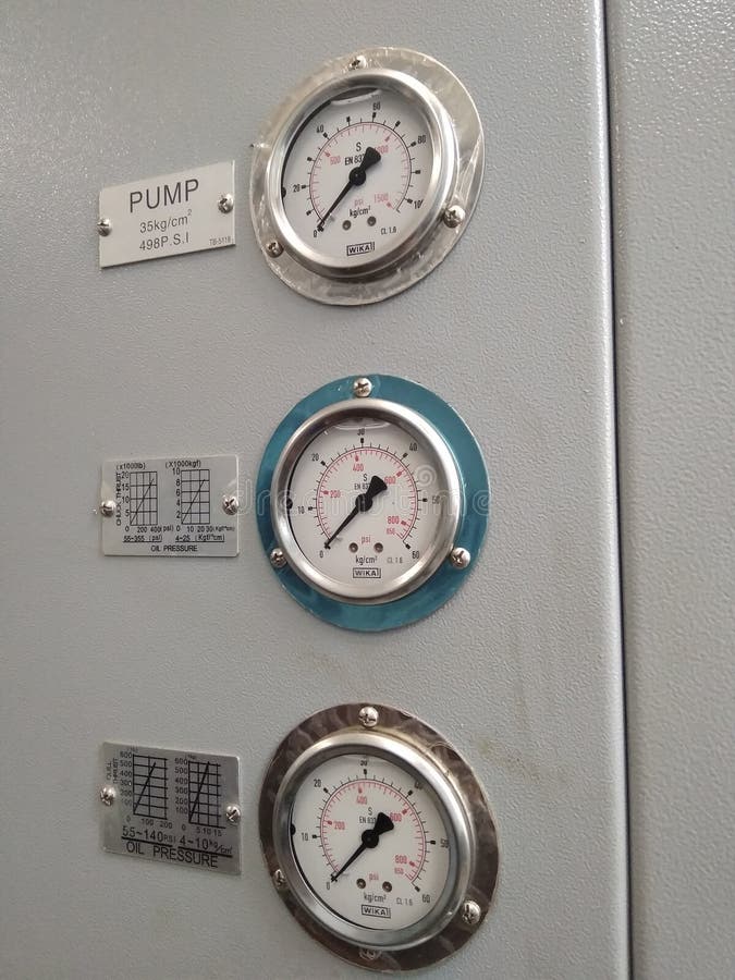 CNC panel pressure gauge editorial stock image. Image of panel - 198659429