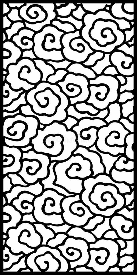 CNC pattern with clouds stock image. Illustration of graphical - 375113421