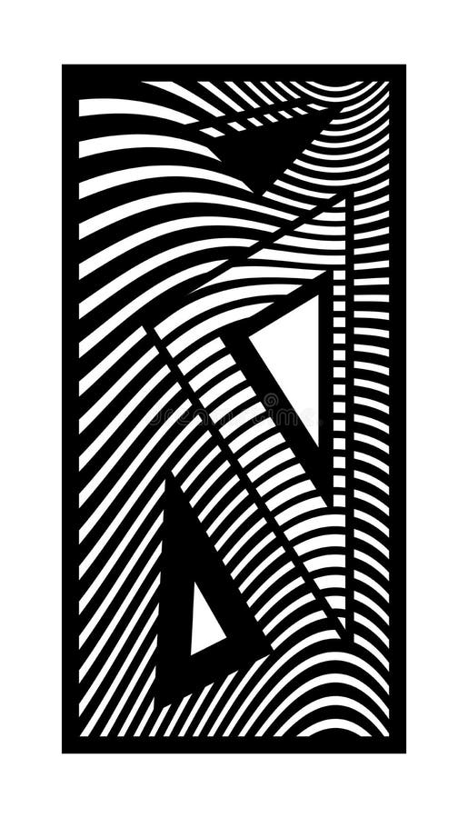 Cnc Pattern with Lines and Triangles. Decorative Panel, Screen,wall ...