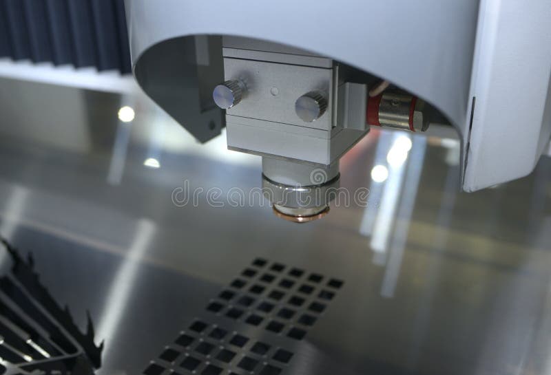 CNC Plasma Cutting Machine Working Cut Metal Sheet Stock Image - Image ...