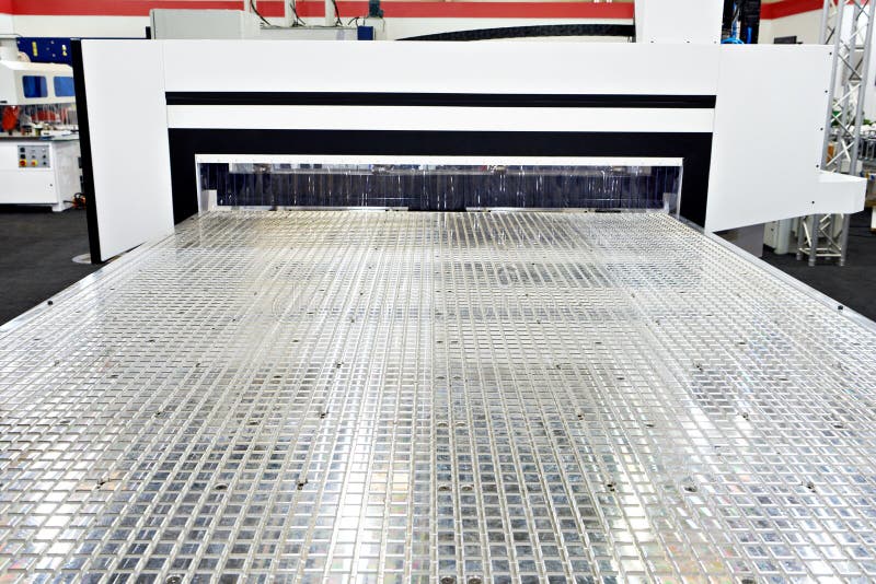 CNC Processing Center for Woodworking Stock Photo - Image of industrial ...