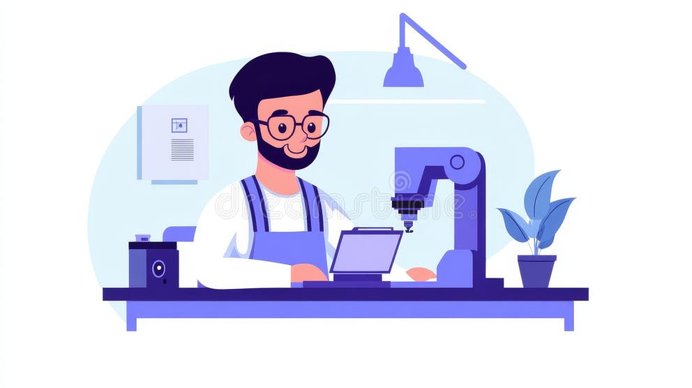 CNC Programmer at Work in Modern Factory Precision Technology ...