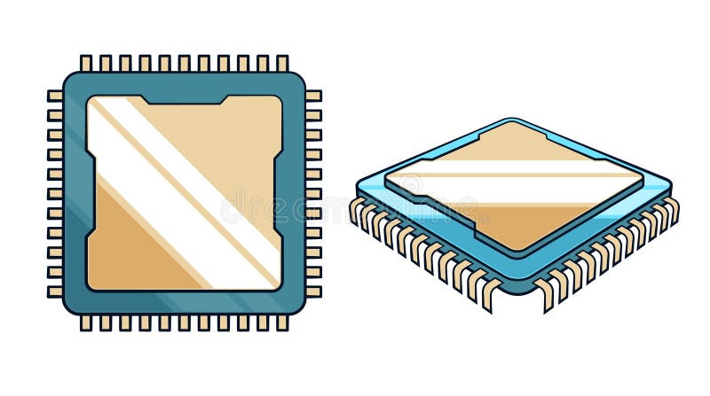 CNC in retro style stock vector. Illustration of microchip - 300289237