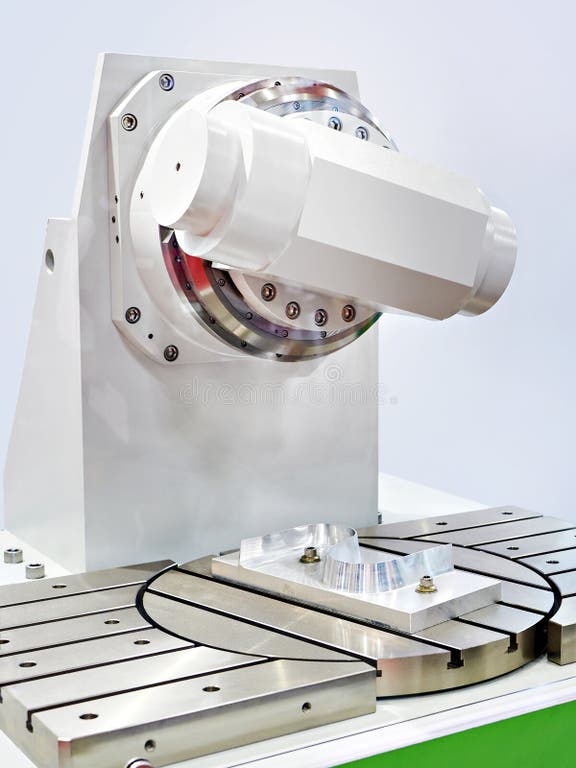 CNC Rotary Table for Precise Positioning and Workpiece Stock Image ...