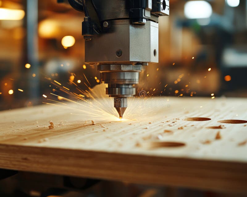 CNC Router in Action Precision Cutting and Woodworking Craftsmanship at ...