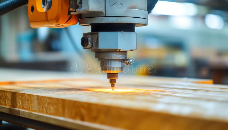 CNC Router in Action Precision Cutting and Woodworking, Modern ...