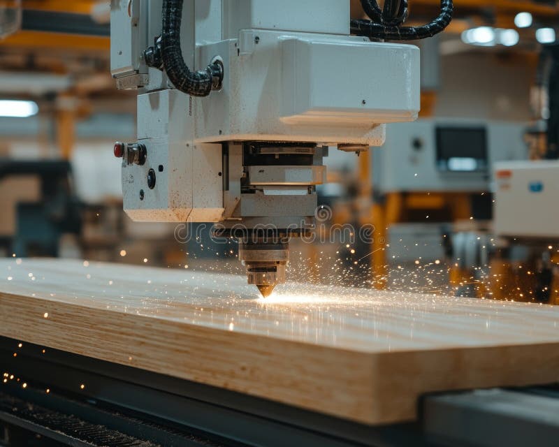 CNC Router in Action Shaping Wood, Igniting Efficiency, Transforming ...