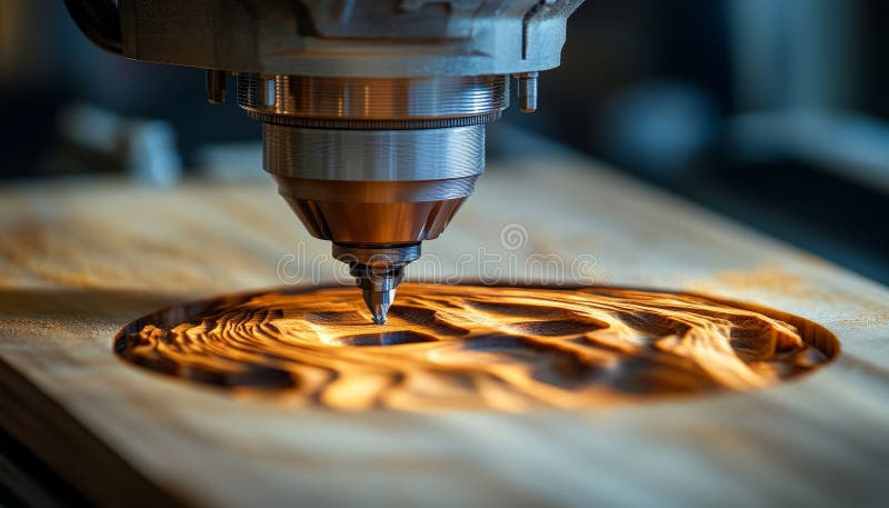 CNC Router Engraving Detailed Design in Wood Precision Craftsmanship ...