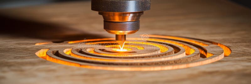 CNC Router Engraving Intricate Spiral Pattern on Wood Precision ...