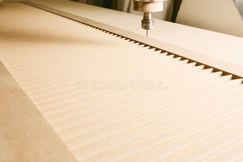 CNC Router Machine Creates a Layout of the Shelf Complex. Stock Photo ...