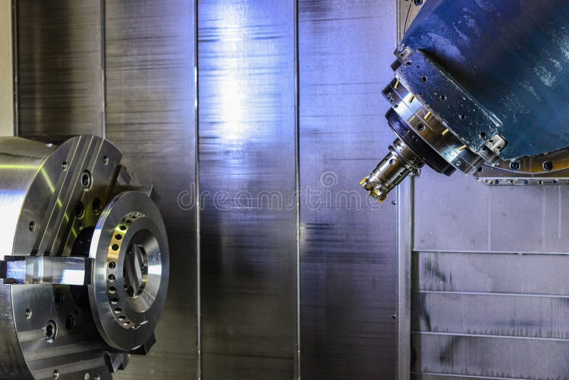 CNC Router and Turning Metal with a Cutting Tool and Centering Tool ...