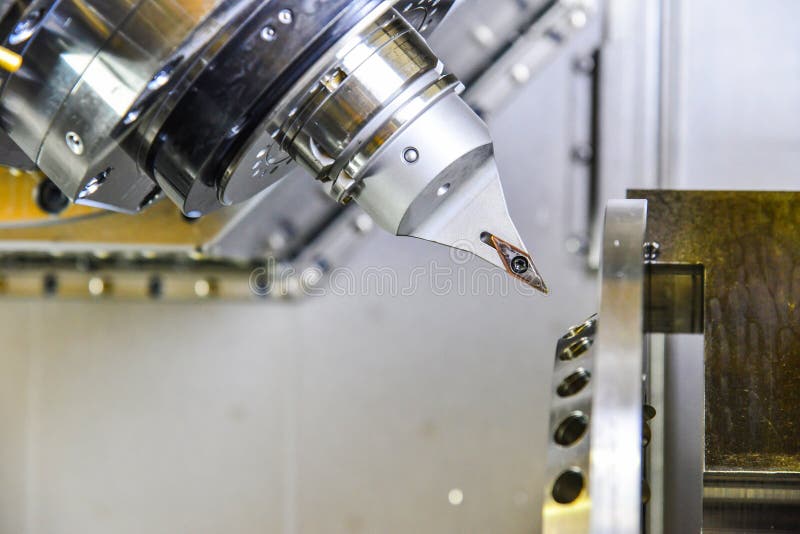 CNC Router and Turning Metal with a Cutting Tool and Centering Tool ...