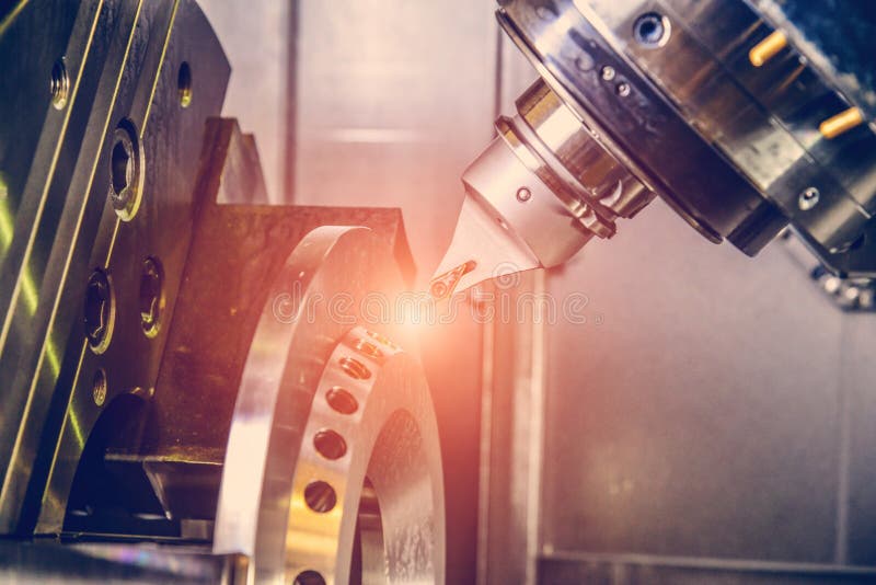 CNC Router and Turning Metal with a Cutting Tool and Centering Tool ...