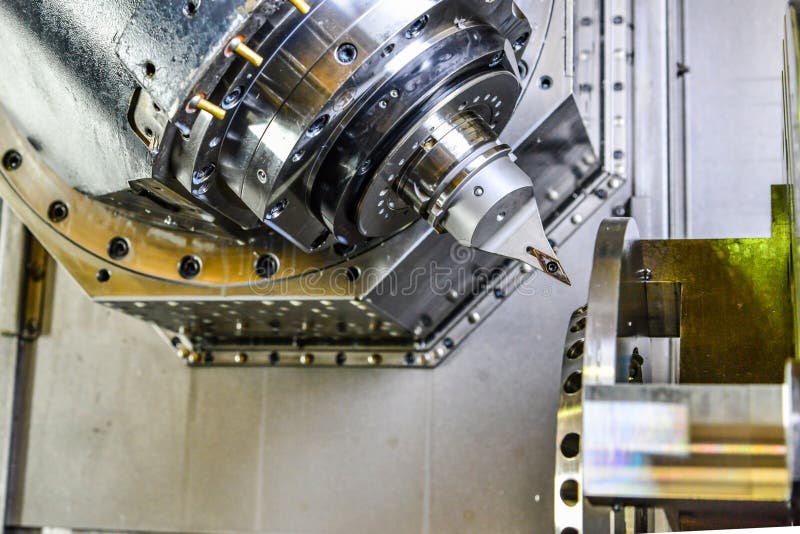 CNC Router and Turning Metal with a Cutting Tool and Centering Tool ...