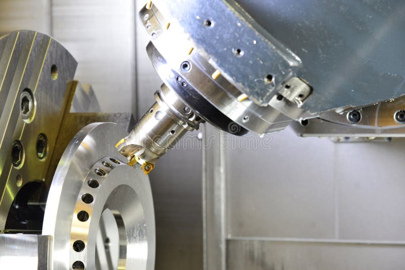 CNC Router and Turning Metal with a Cutting Tool and Centering Tool ...