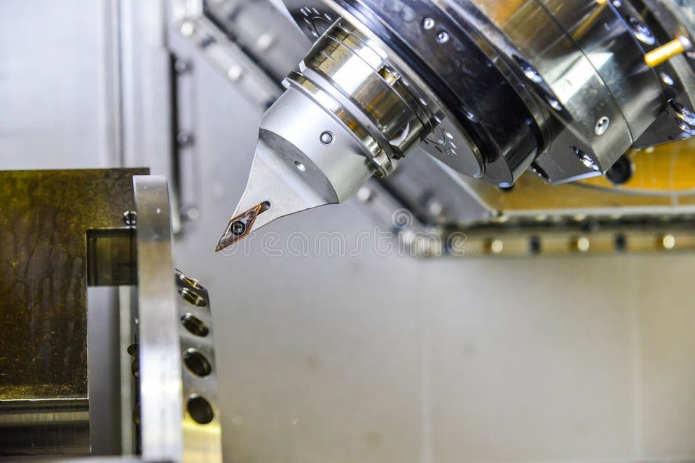 CNC Router and Turning Metal with a Cutting Tool and Centering Tool ...