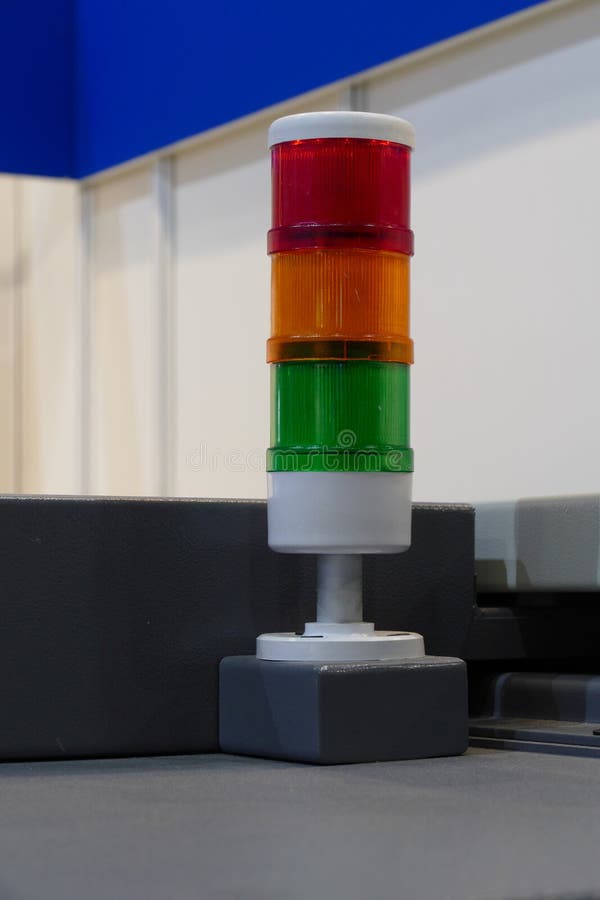 CNC semaphore signal light stock photo. Image of line - 102017828