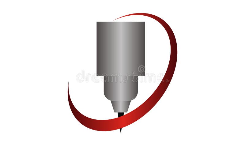 Laser Cutting Machine Logo Design Icon Vector Illustration, CNC Laser ...