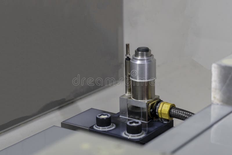 The Tool Length Measurement at CNC Machine. Stock Image - Image of ...