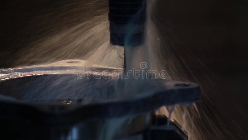 The Tapping Process on the CNC Milling Machine with Tapping Tools Stock ...