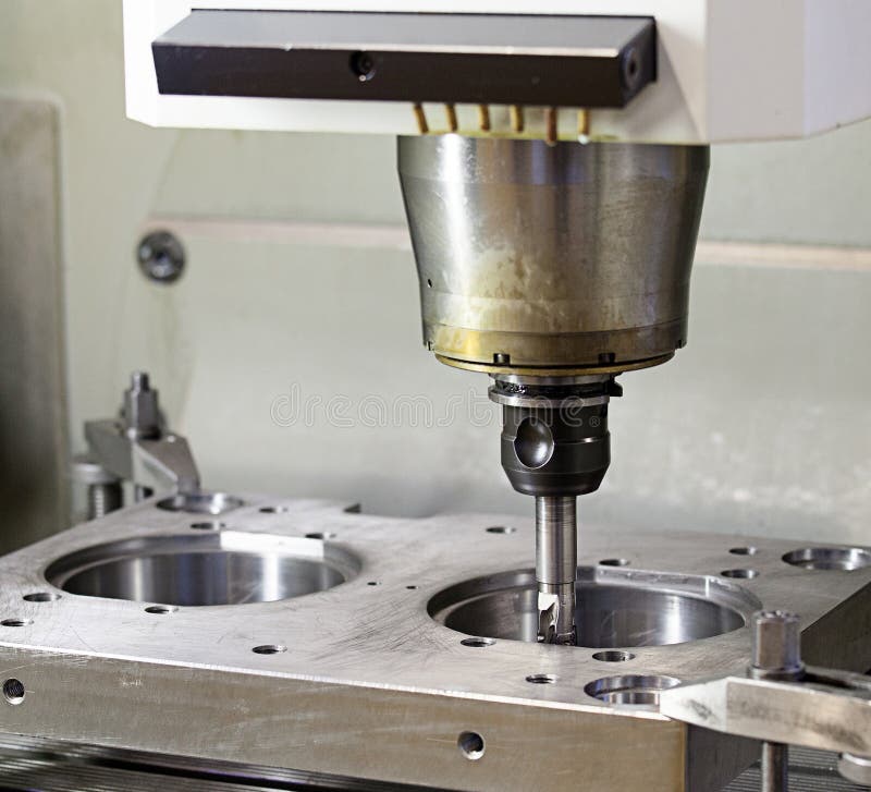CNC Technology. Metal Milling Machine Stock Photo - Image of friction ...