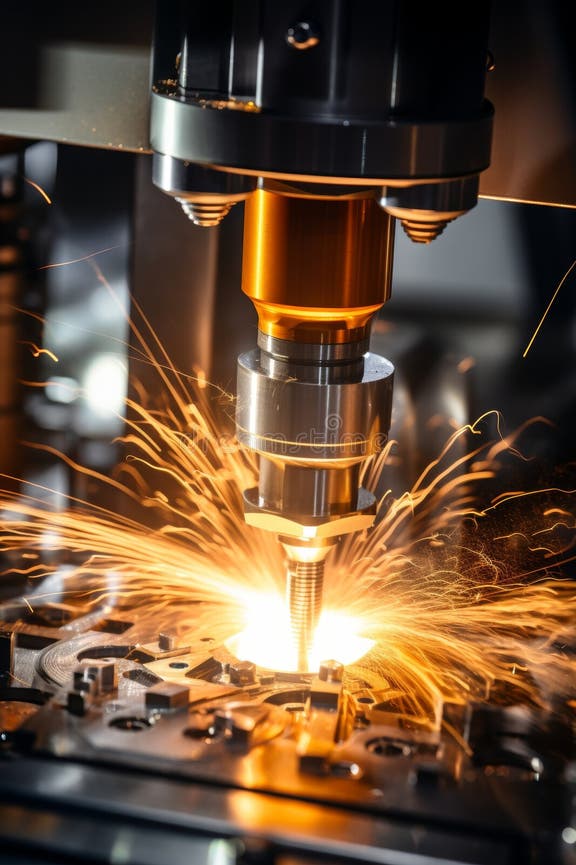 Cnc Tool Holder Filled with Specialized Tools, Shining Under Machine ...