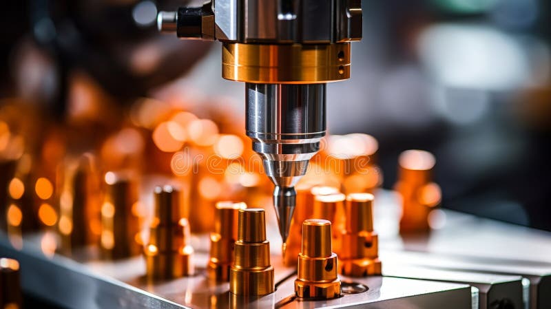 Cnc Tool Holder Gleaming with Assorted Specialized Tools in Bright ...