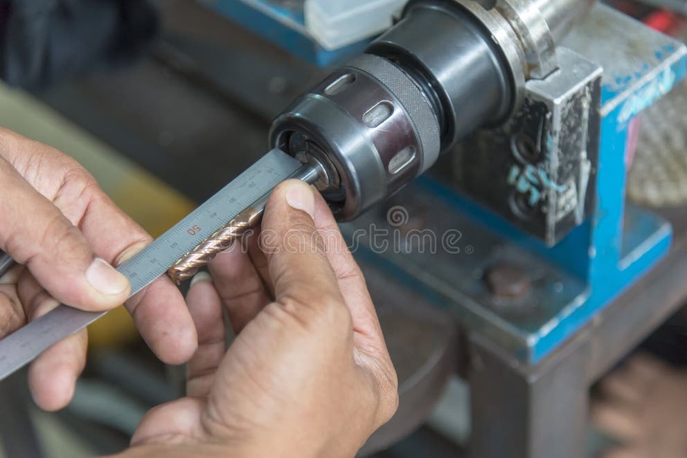 The CNC Tool Length Setting Stock Photo - Image of metalwork, plant ...