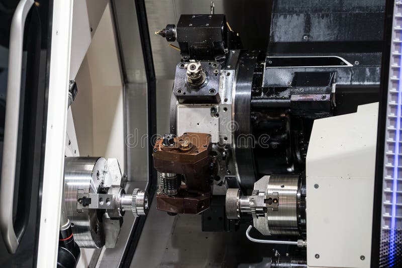 CNC TURNING CENTER stock photo. Image of machining, mechanical - 141111258