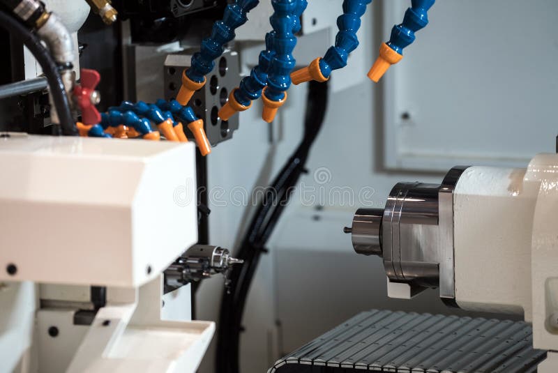 CNC turning center stock image. Image of machine, cutting - 86471777