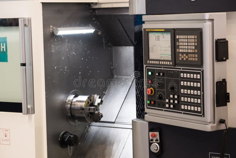 CNC turning center editorial stock image. Image of lathe - 92145079